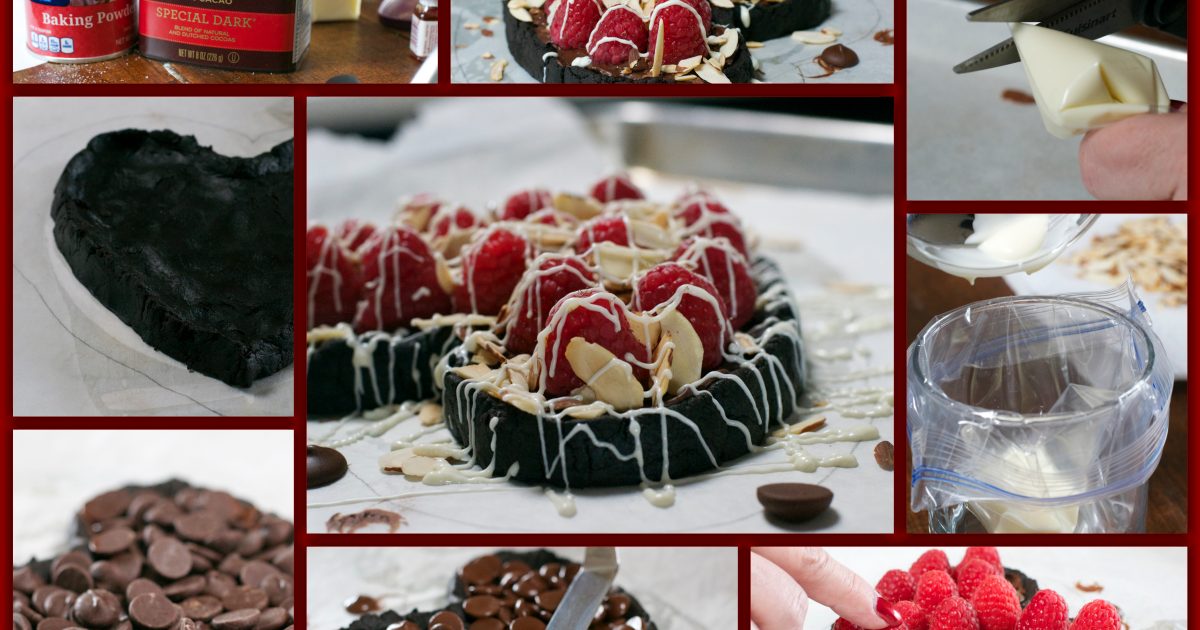 Dark Chocolate Raspberry Cookie for Two - What the Forks for Dinner?