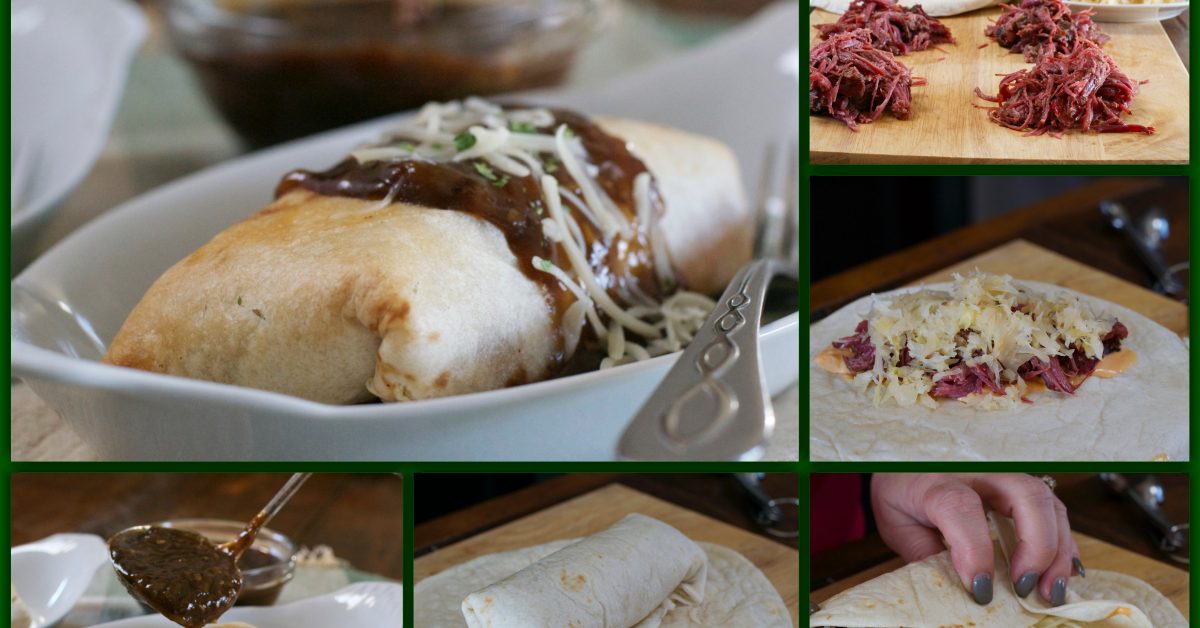 Rueben Burritos with Guinness Gravy - What the Forks for Dinner?
