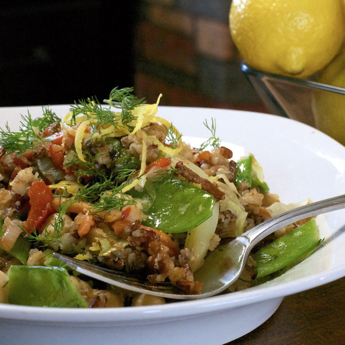 Toasted Quinoa Cabbage Salad - What the Forks for Dinner?