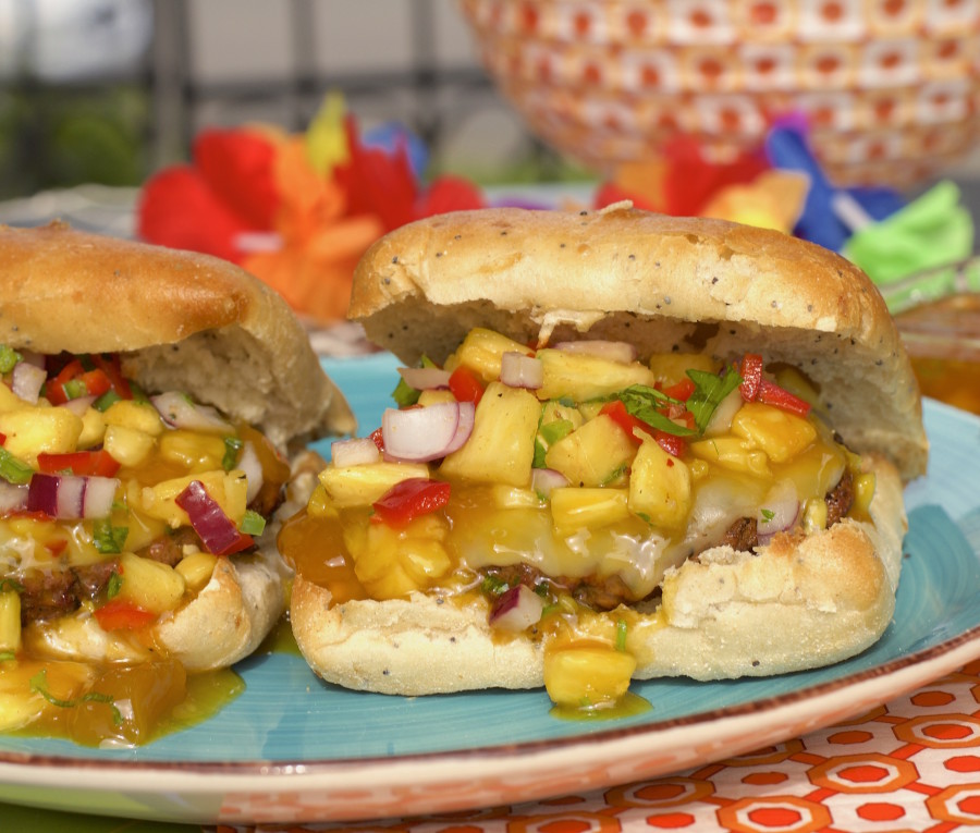 Spicy Tropical Burger - What the Forks for Dinner?