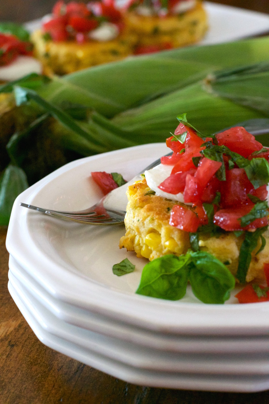 Caprese Corn Cakes - What the Forks for Dinner?