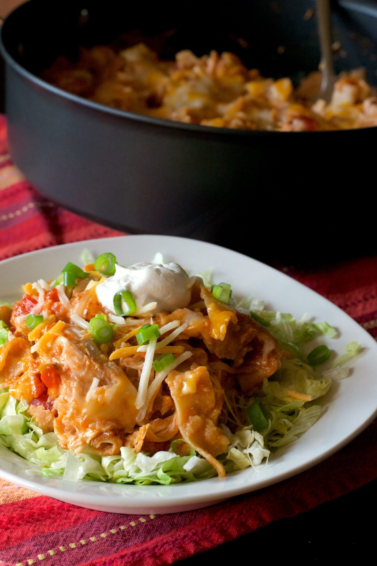 Chicken Enchilada Skillet - What the Forks for Dinner?