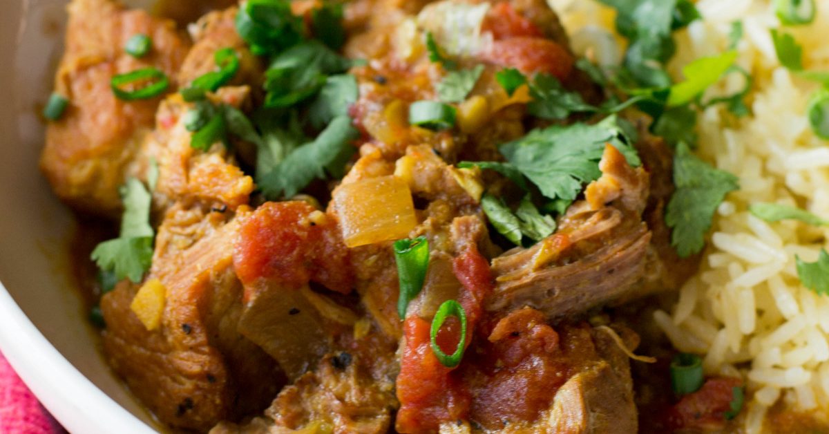 Crock Pot Coconut Pork Curry - What the Forks for Dinner?