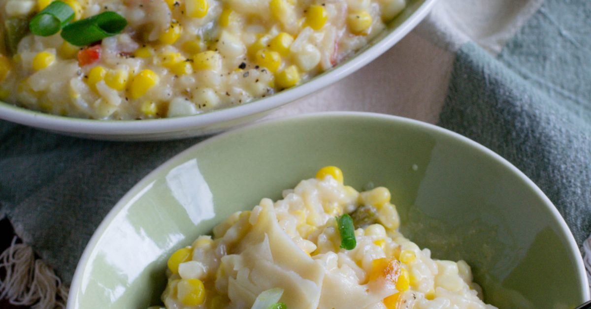 Creamy Sweet Corn Risotto - What the Forks for Dinner?