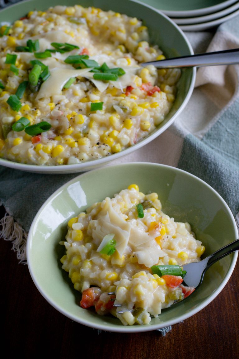 Creamy Sweet Corn Risotto - What the Forks for Dinner?