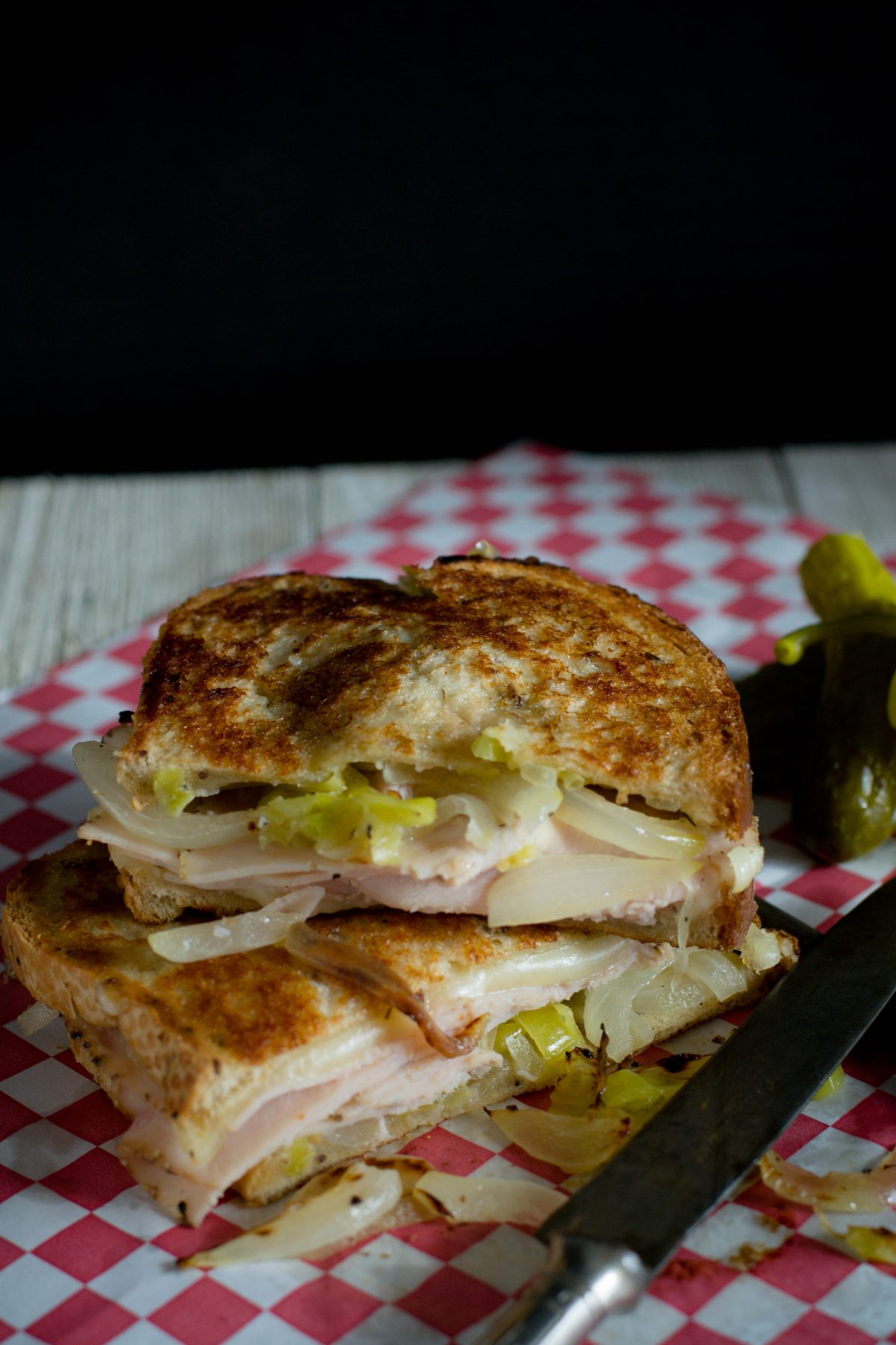 Grilled Turkey Pepperoncini Melt - What the Forks for Dinner?