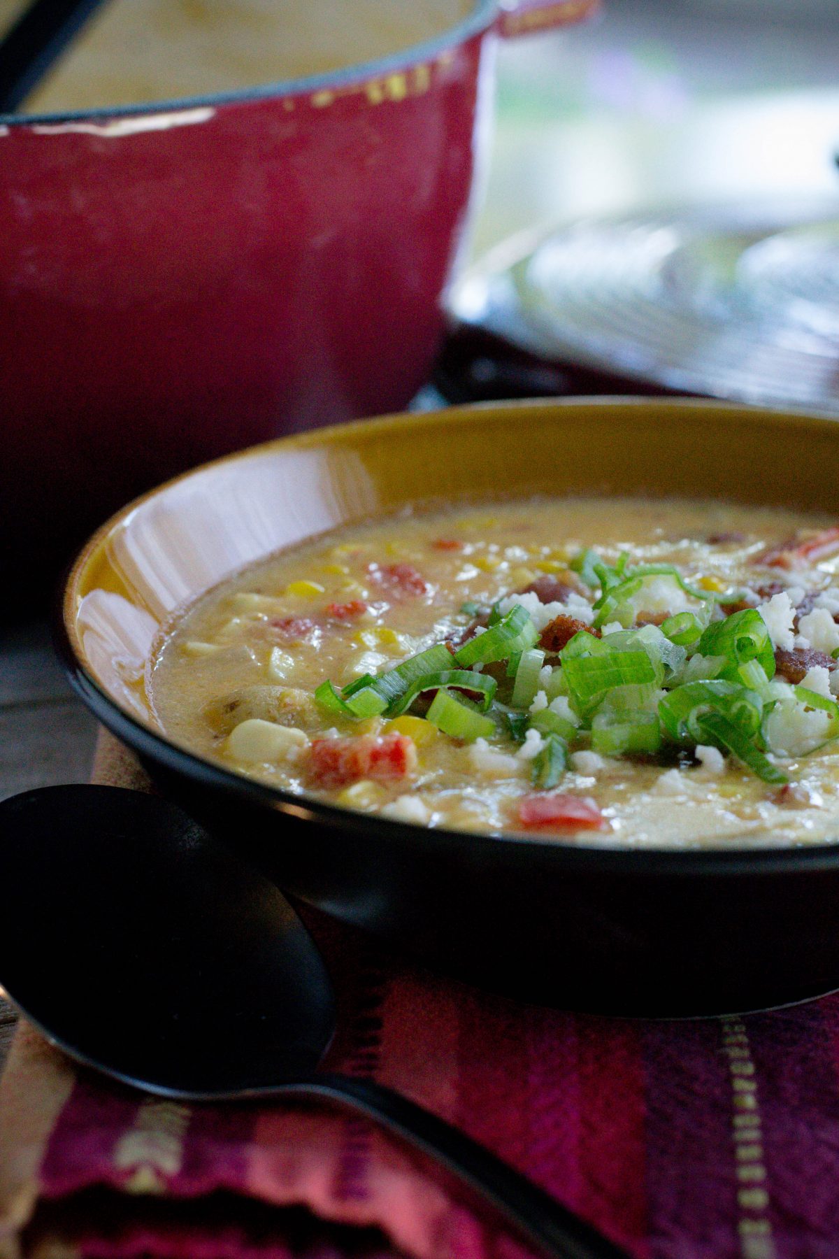 Spicy Sweet Corn Chowder - What the Forks for Dinner?