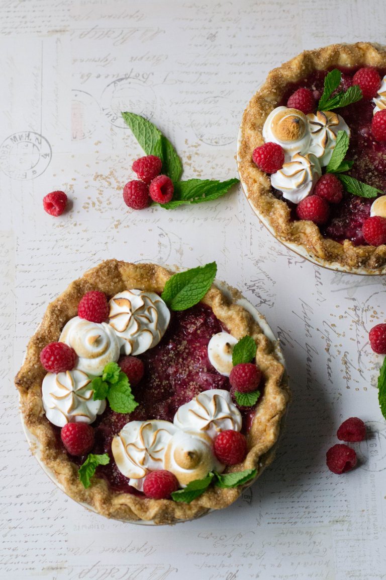 Raspberry Italian Meringue Pie - What the Forks for Dinner?