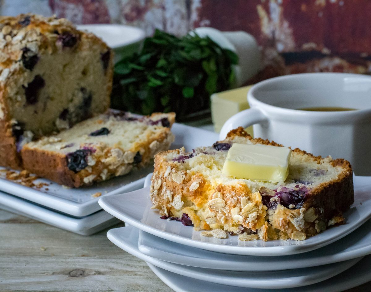 One Bowl Blueberry Breakfast Bread - What the Forks for Dinner?