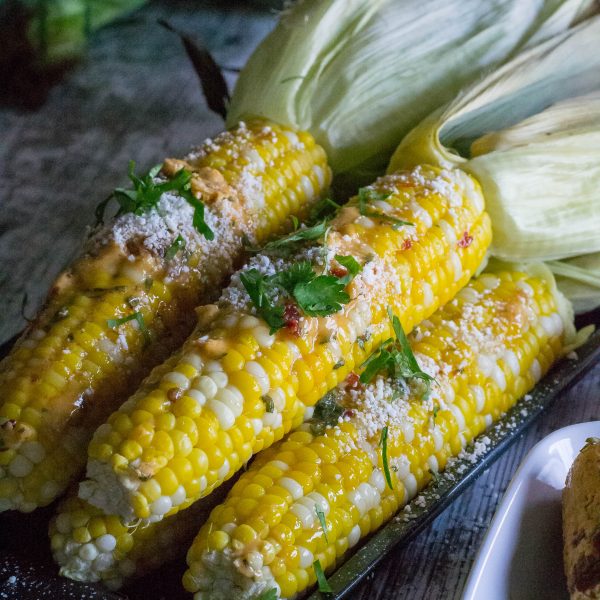 Roasted Sweet Corn with Chipolte Compound Butter - What the Forks for ...