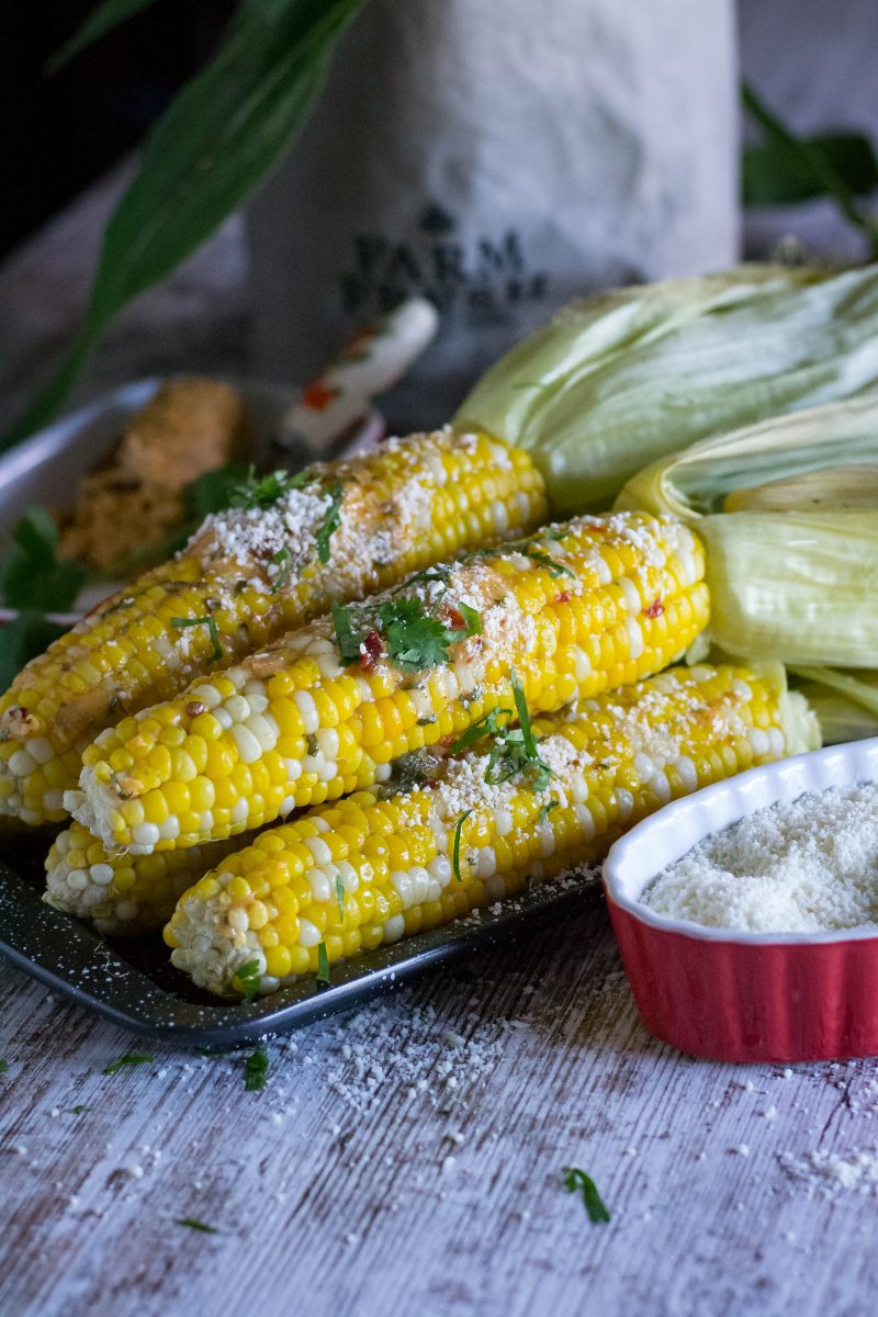 Roasted Sweet Corn with Chipolte Compound Butter - What the Forks for ...