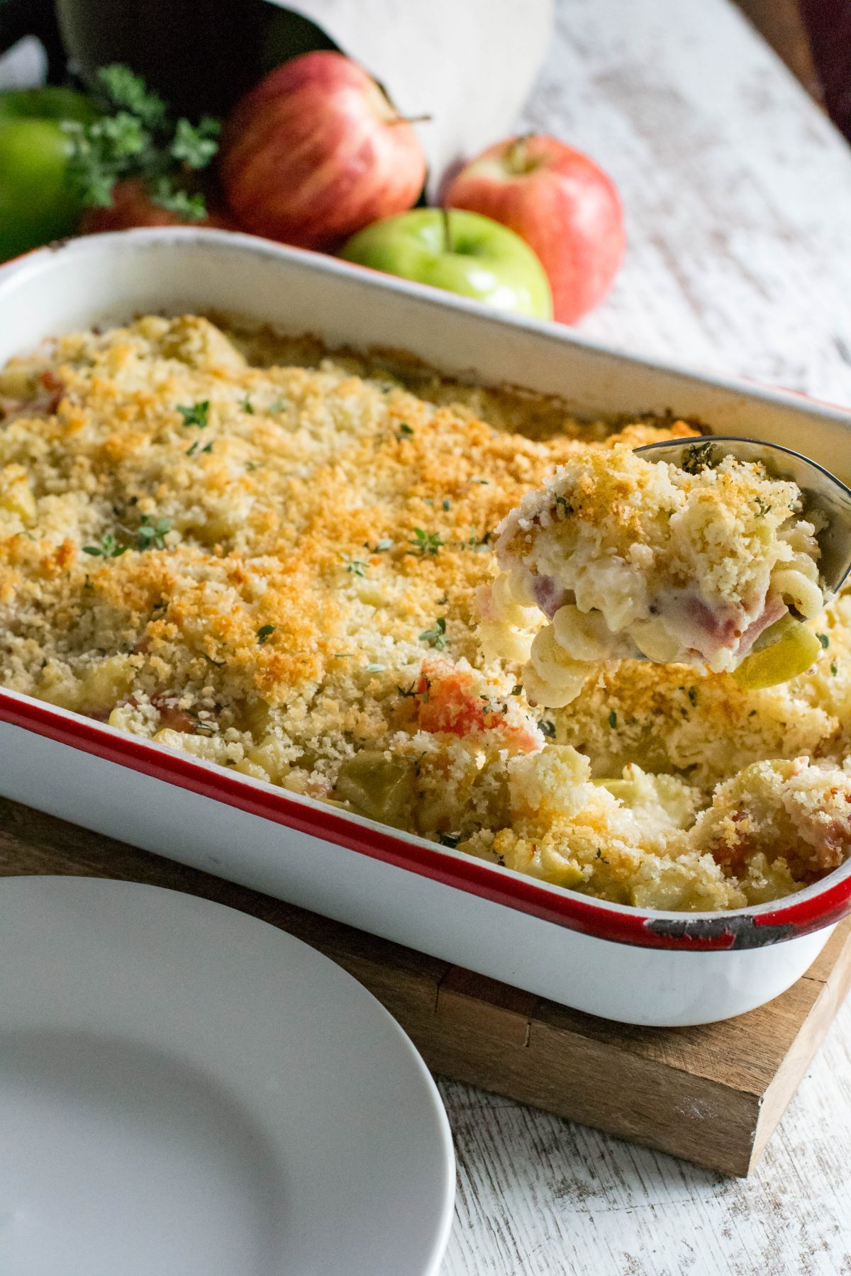 Ham Apple Mac and Cheese - What the Forks for Dinner?