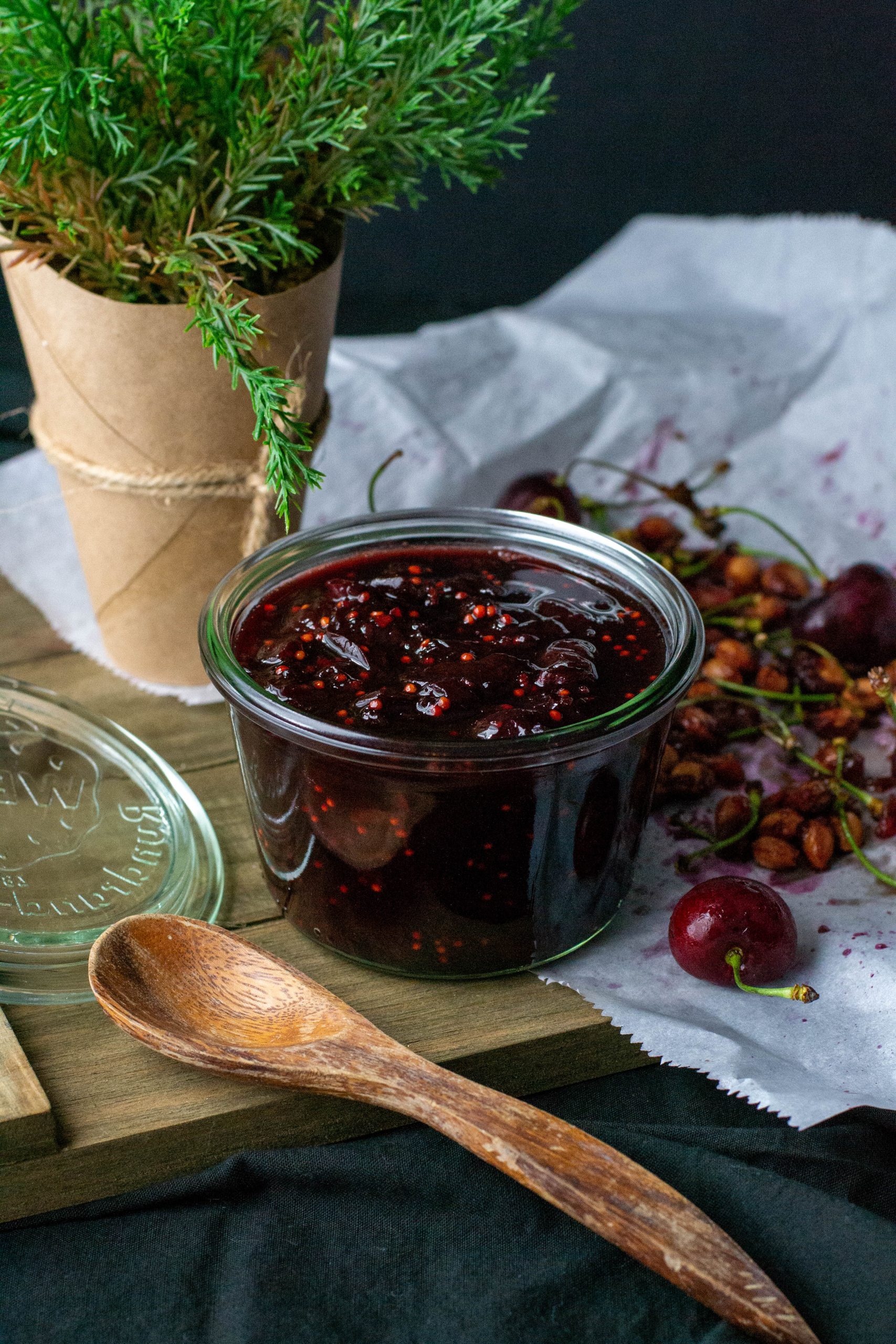 Sweet Savory Cherry Chutney - What the Forks for Dinner?