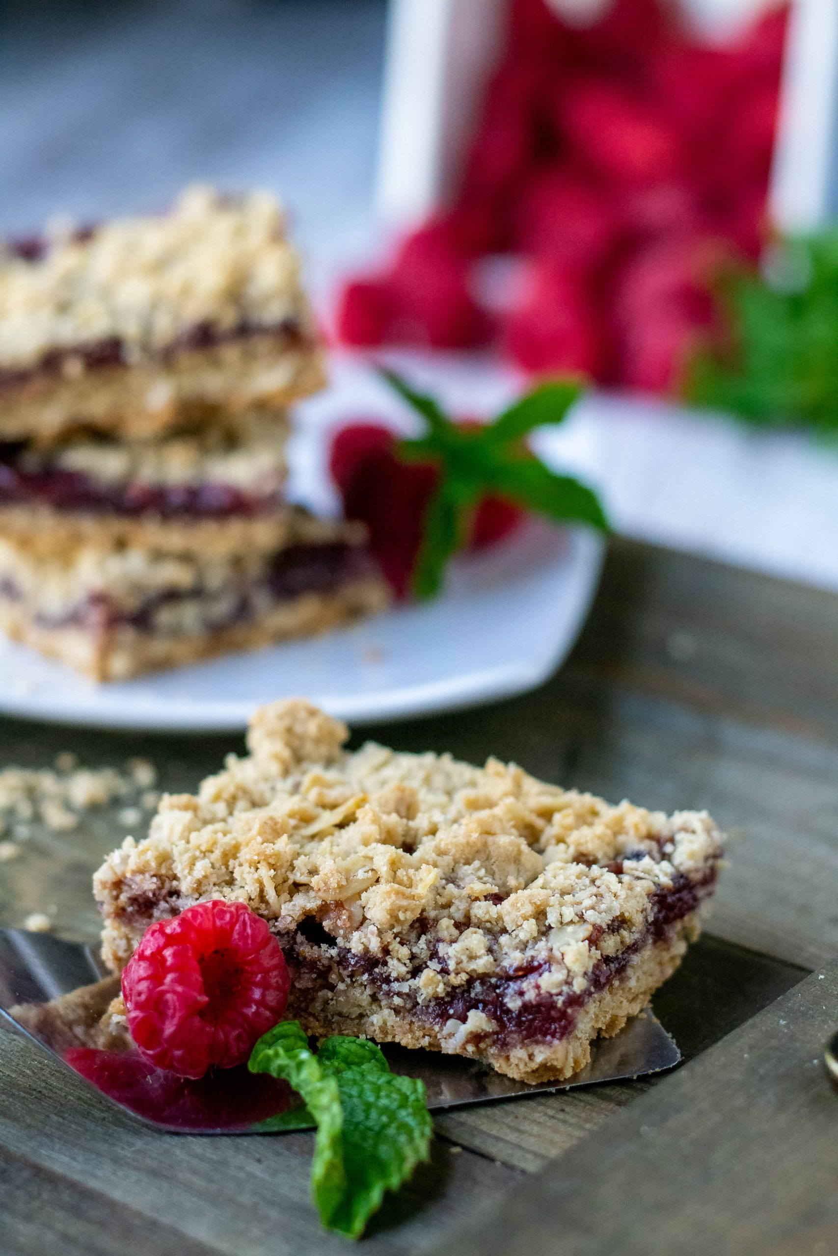 Gluten Free Raspberry Crisp Bars - What the Forks for Dinner?