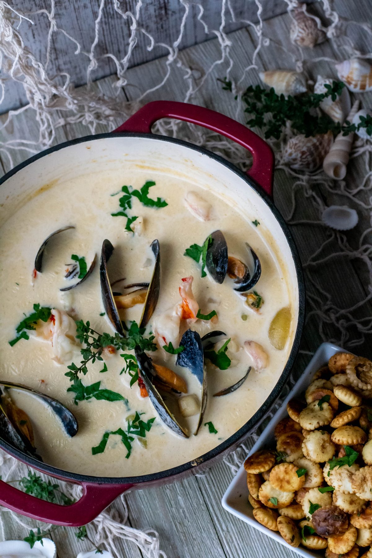 Mixed Seafood Chowder - What the Forks for Dinner?