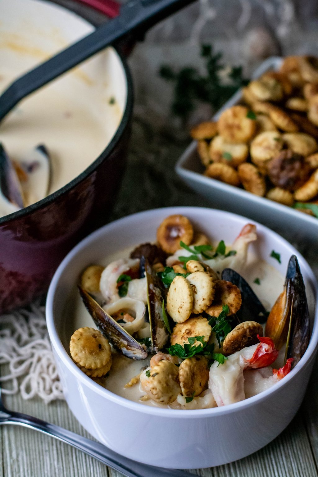 Mixed Seafood Chowder - What the Forks for Dinner?