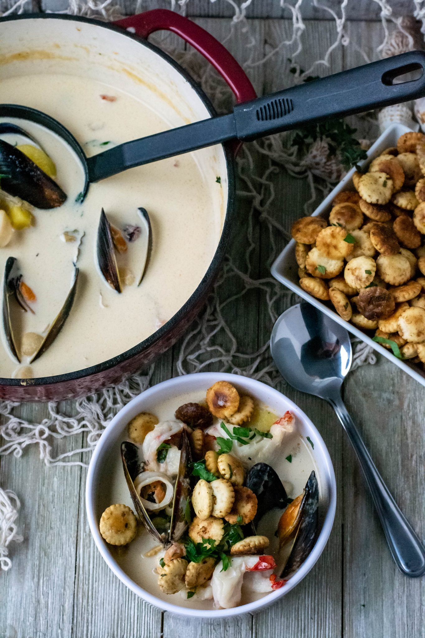 Mixed Seafood Chowder - What the Forks for Dinner?