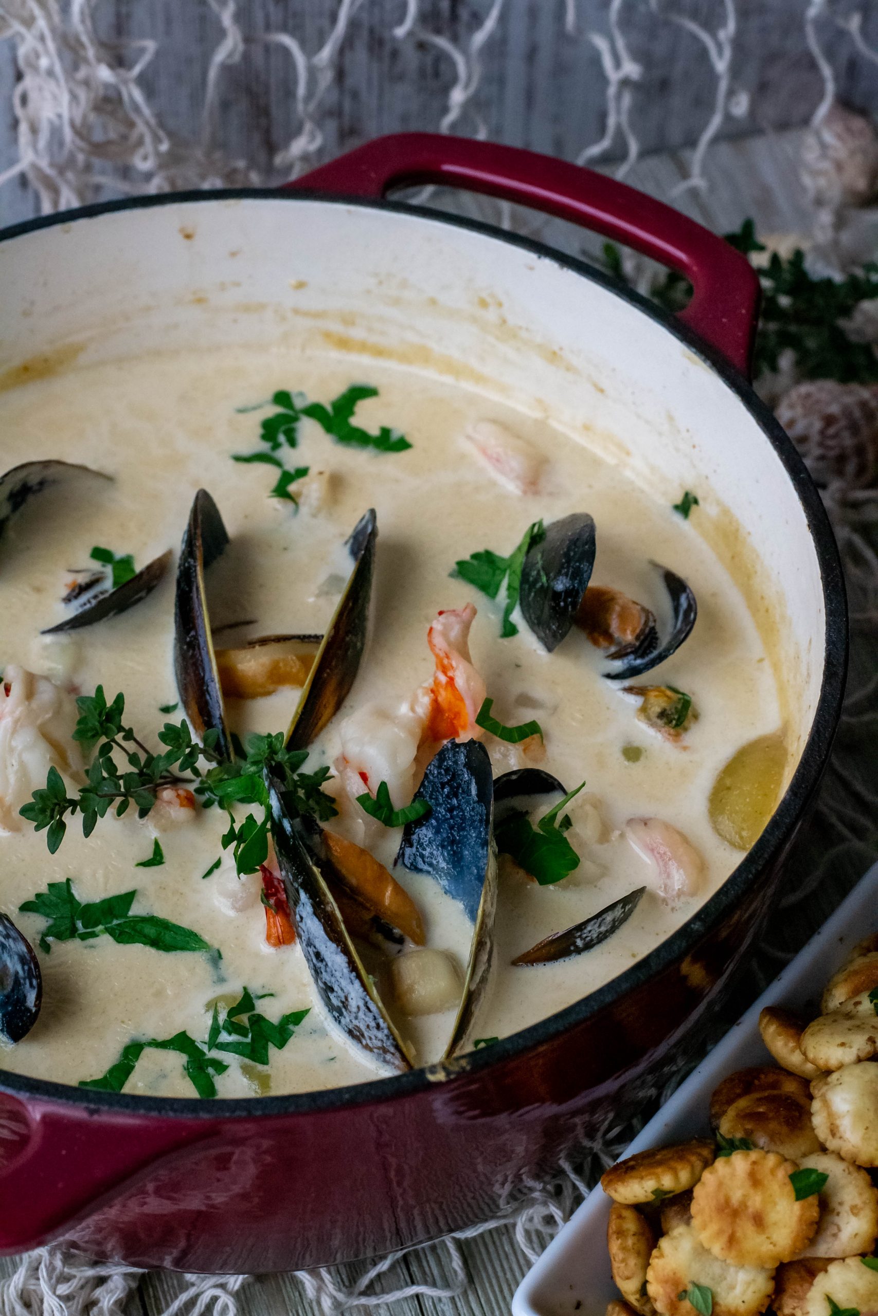 Mixed Seafood Chowder - What the Forks for Dinner?